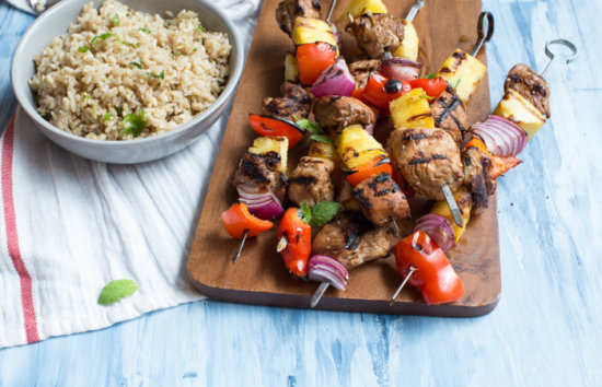 Hawaiian Turkey Kabobs | a healthy and easy recipe for the grill