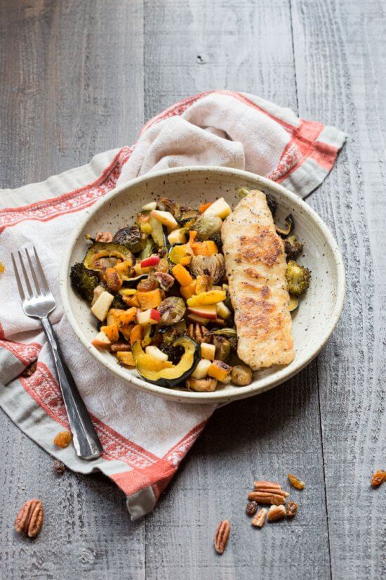 Harvest Vegetable Medley | roasted fall vegetables with squash and apples