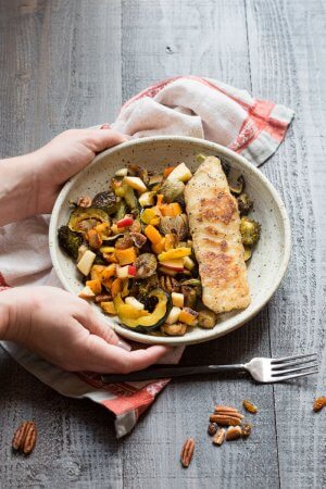 Harvest Vegetable Medley | roasted fall vegetables with squash and apples