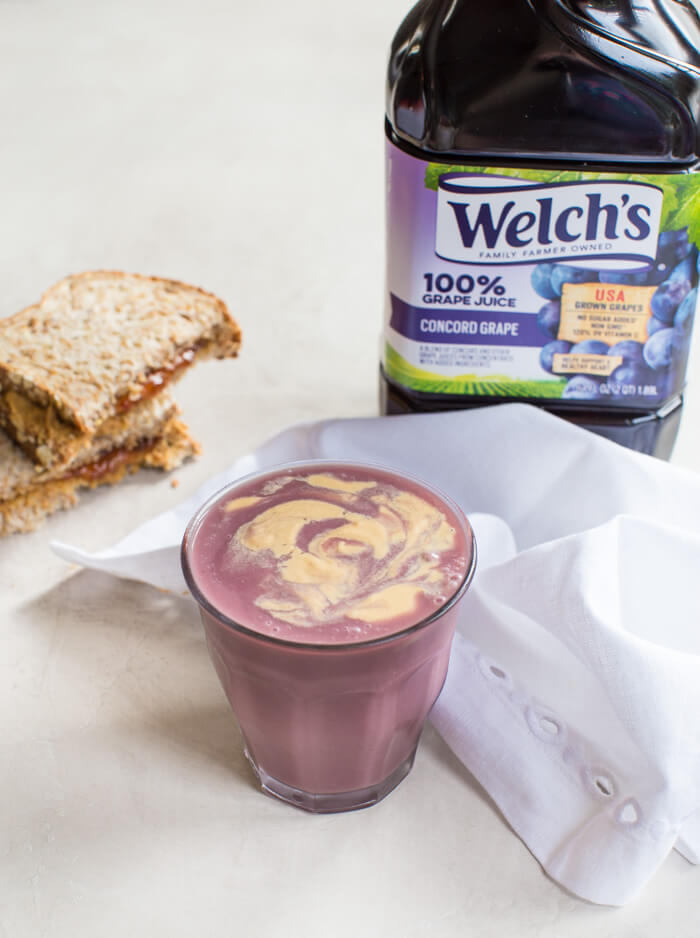 PB J Chickpea Smoothie A Vegan Kid Friendly Protein Shake