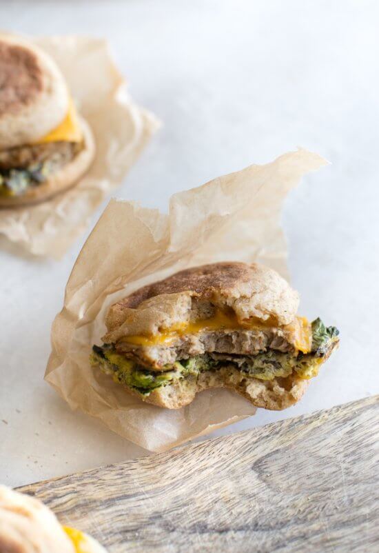 Healthy Freezer Breakfast Sandwiches | Easy Breakfast Meal Prep